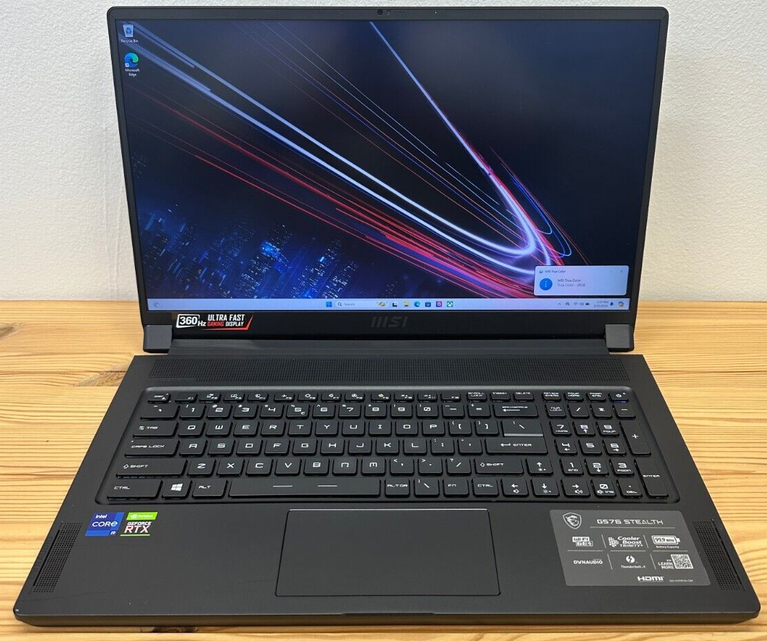MSI GS76 Stealth 11UG-257US 17.3" i9-11900H RTX 3070 32GB RAM 1TB SSD ...