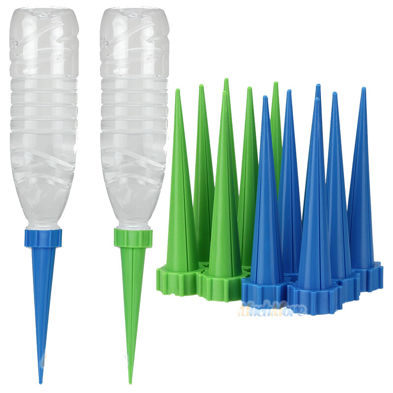24x Automatic Garden Cone Bottle Irrigation Watering Spike Plant Flower ...