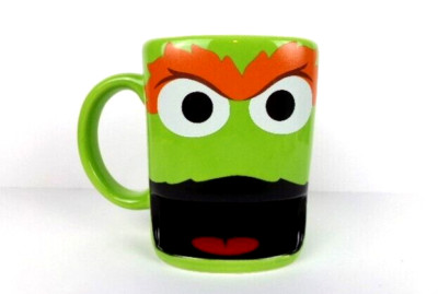 Sesame Street Oscar The Grouch Mug Cup With Cookie Holder Bottom 2017 ...