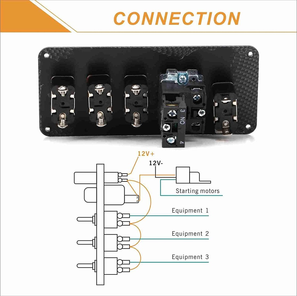 （12V）Ignition Switch Panel,with LED Toggle Push Button,Car Racing ...
