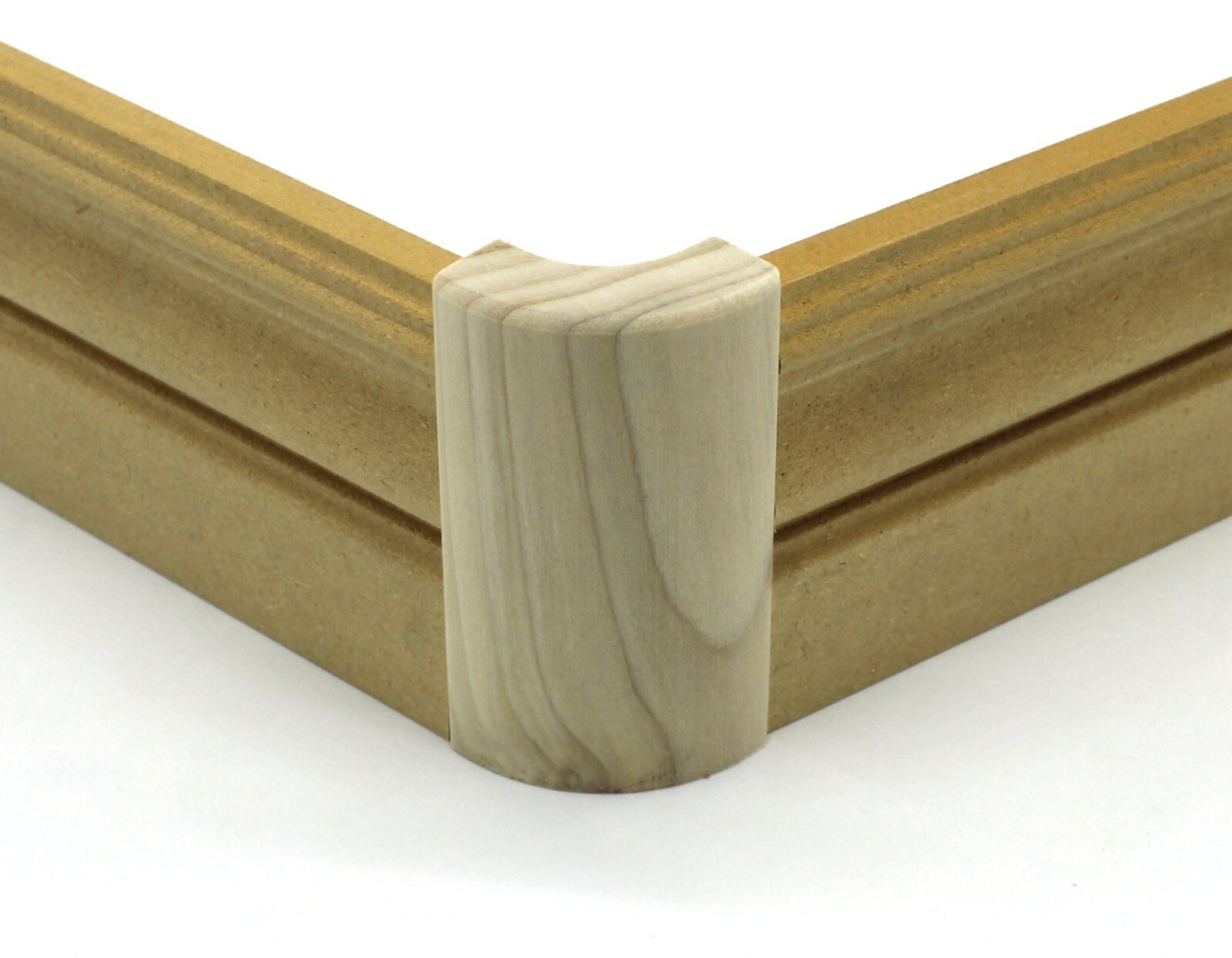 5/8" x 2" x 4" Poplar (Paint Grade) Outside Radius Corner Base Block ...