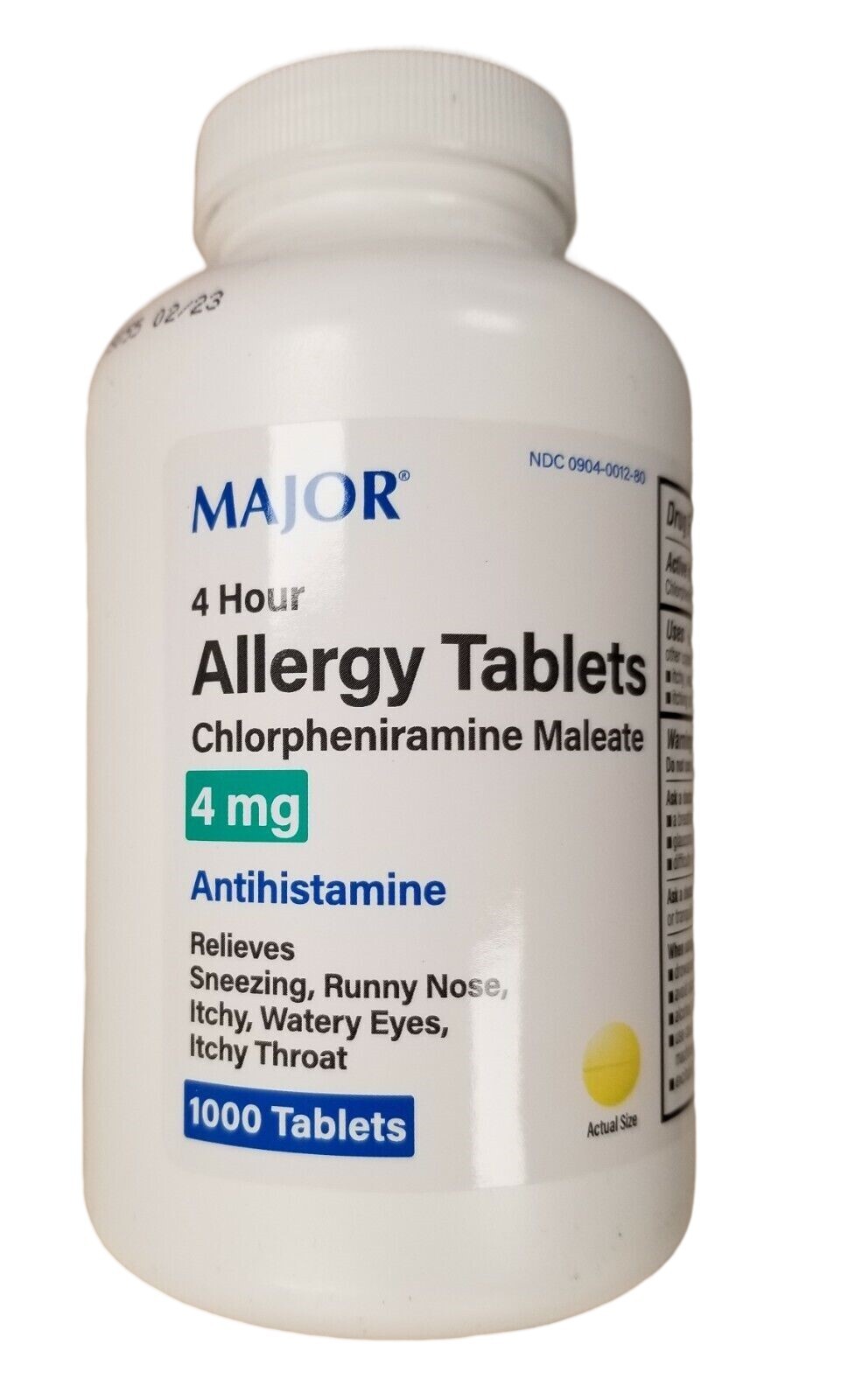 Major Chlorpheniramine Allergy 4 Mg 1000 Tabs ^ - //WE ARE RACESPOT