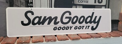Sam Goody aluminum display sign 6" x 24" | eBay