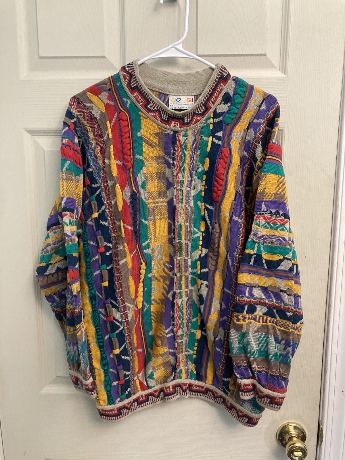 Vintage Vtg 90s Multicolor Coogi 3d Texture Sweater M… - Gem