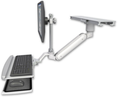 ICW Inverted Ultra 182 Arm with EV710 monitor mount mount on a ProSlide ...