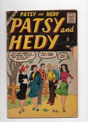 Patsy and Hedy #62 1959 Atlas Stan Lee Teen Romance Comic Hartley Cover Humor | eBay