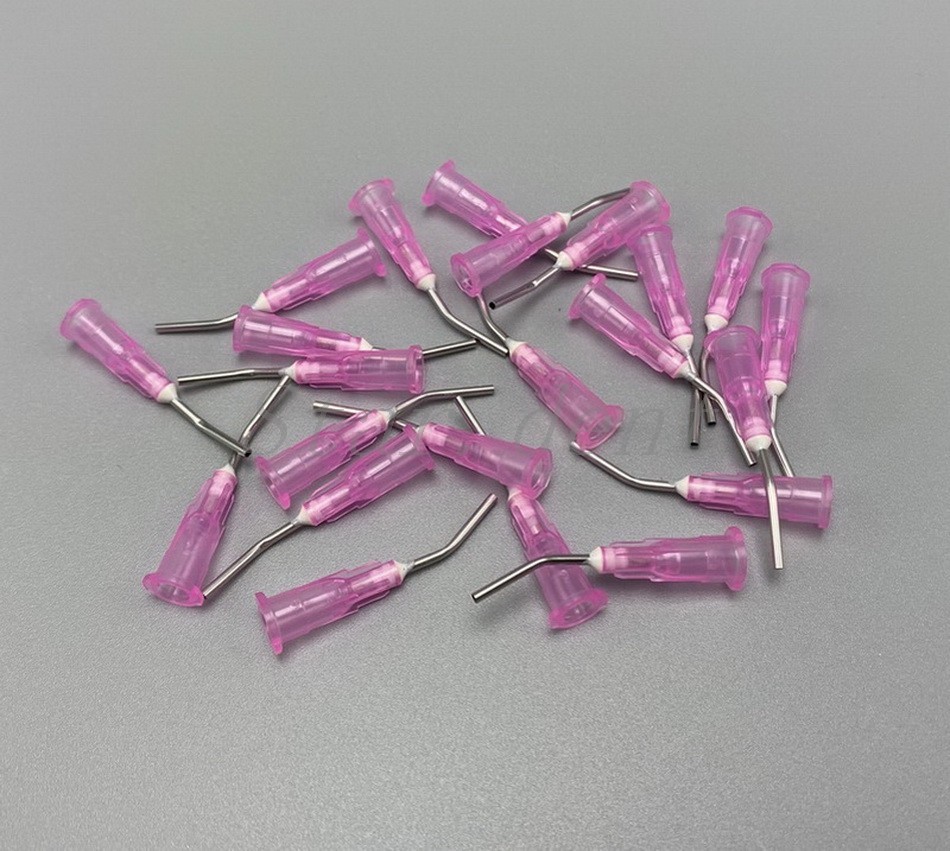100pcs Dental Pre Bent Needle Tips for Etch Gel Composite Flow ...