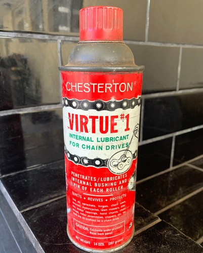 CHESTERTON VIRTUE #1 Vintage 1960’s Spray Oil Lubricant Tin Can | eBay ...