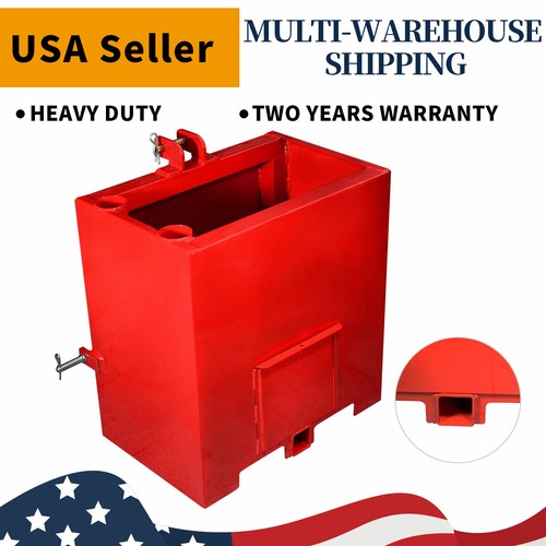 Ballast Box 3 Point Category 1 Tractor Loader 2" Hitches Quick Tach ...