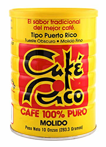 Cafe Rico Ground Coffee from Puerto Rico Café Molido 10 Ounce Can Pack ...