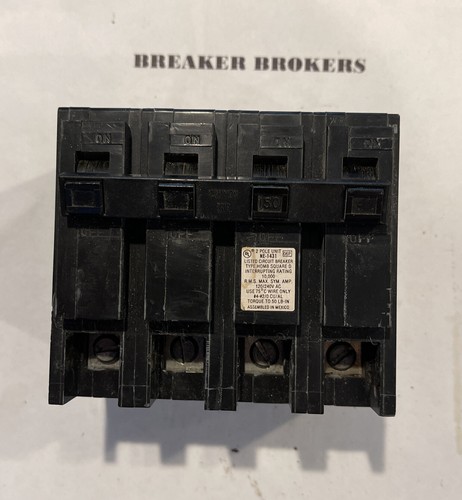 Square D HOM2150 4 Pole 150 Amp 120/240V Circuit Breaker PRIORITY SHIPS ...