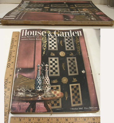 OCTOBER 1947 HOUSE & GARDEN MCM SAARINEN SWANSON FURNITURE LYDIA ...