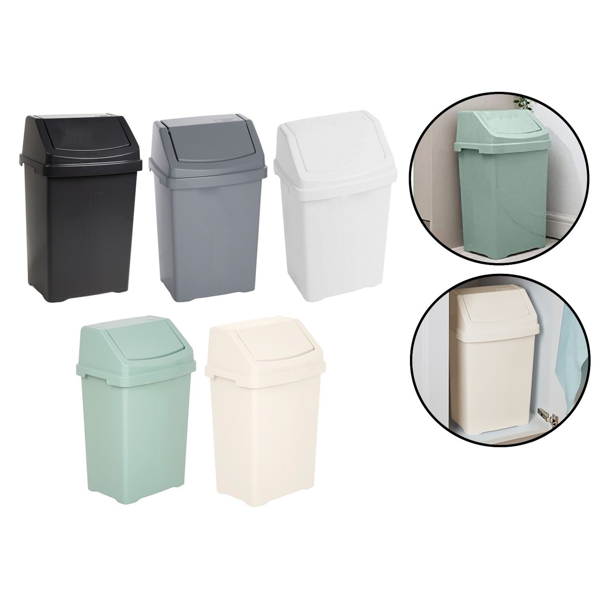 Bathroom Swing Bin Addis Round Bathroom Bin With Swing Lid 5l