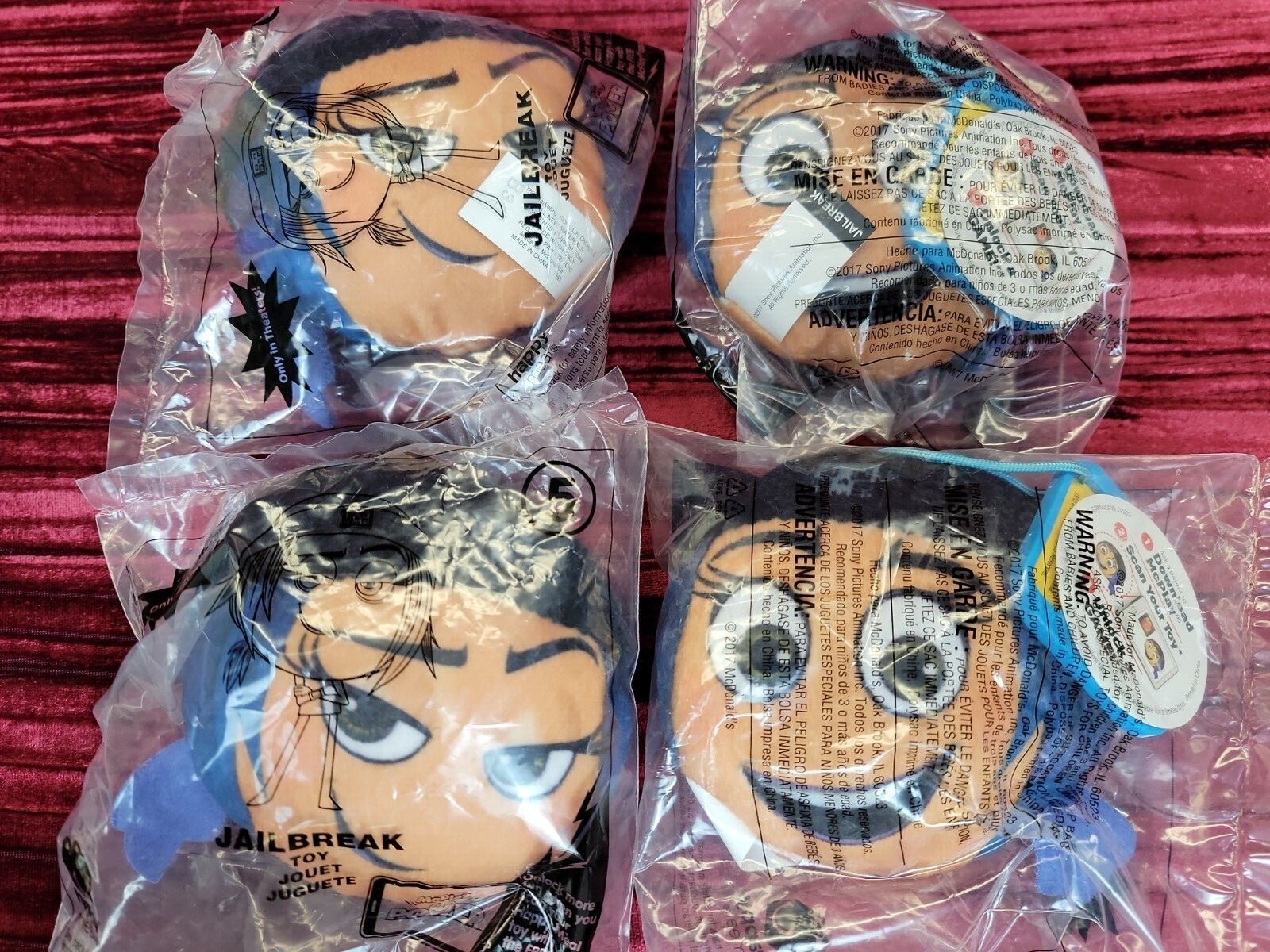4X McDonald's Happy Meal Toy LOT All Sealed In Bag JAILBREAK MCPLAY ...