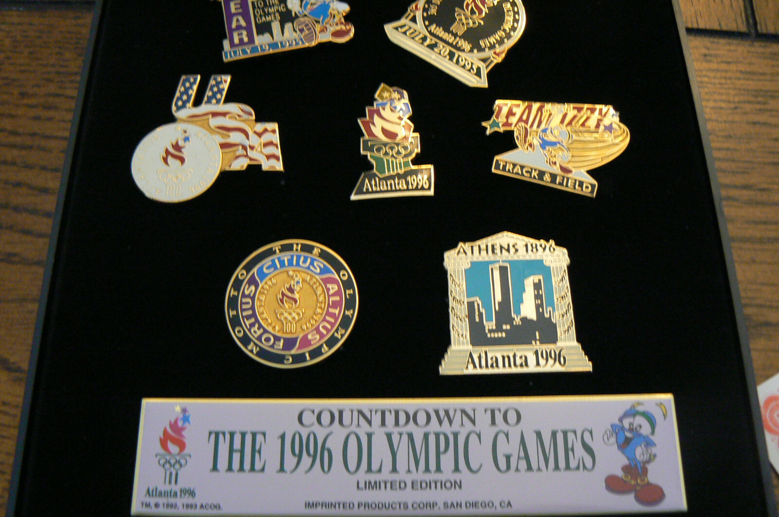 Olympic Games Atlanta 1996 Pins Collector Set 7 Pins Team Izzy Athens ...