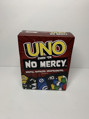 UNO NO MERCY Game - Brutal, Ruthless, Unapologetic Card Game - NEW ...