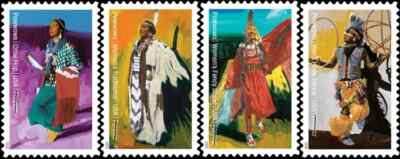 US Powwows Native American Forever Stamp Set of 4 Scott #5978-5981 | eBay