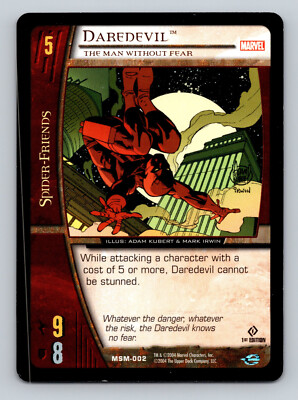 2004 Marvel VS System Daredevil MSM-002 Card CCG TCG Upper Deck MCU ...