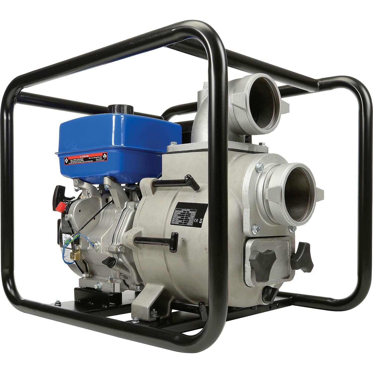 Portable WATER TRASH PUMP - 4" In and Out - 1.5" Solids - 458 GPM - 14 ...