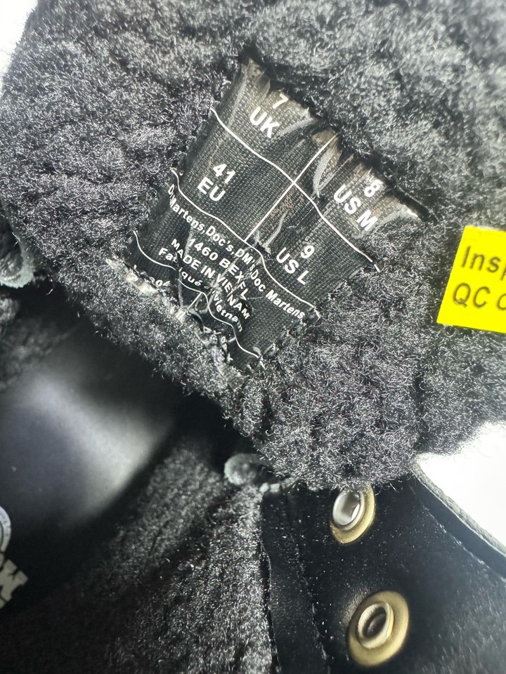 Dr Martens 1460 Cap Toe Boots M8 L9 Fleece Lined NWT (sho5) | eBay