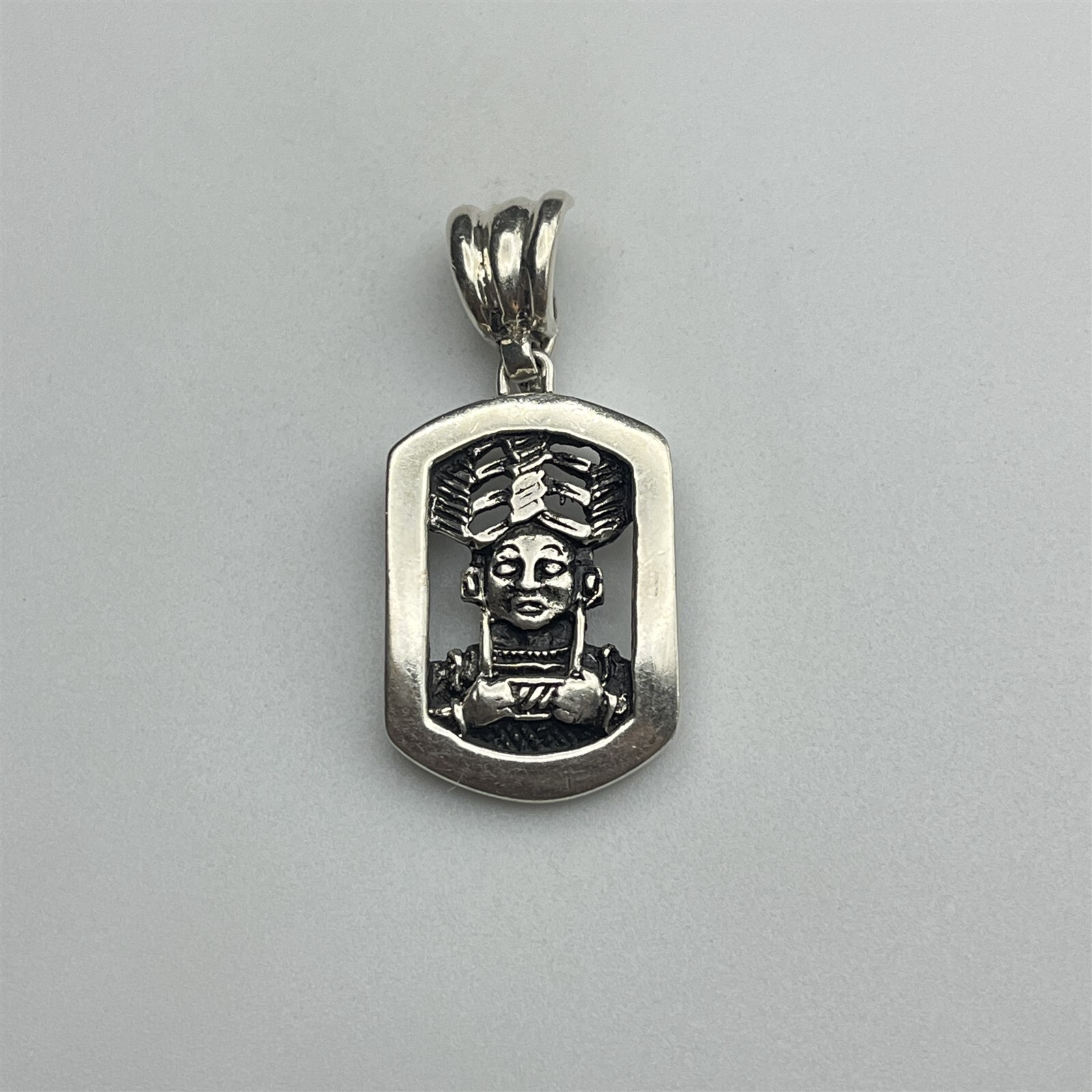 Large Mayan Empire Indian Tribe Sterling Silver Snap … - Gem
