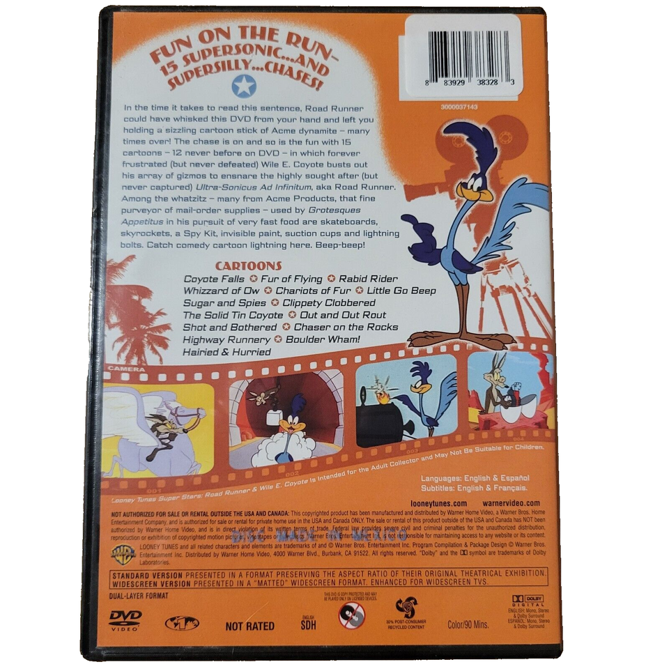 Looney Tunes Super Stars~Road Runner & Wile E. Coyote (DVD, 2011) Brand ...