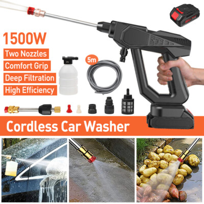 Cordless Handheld High Pressure Washer Gun Car Jet Water Cleaner Wash ...