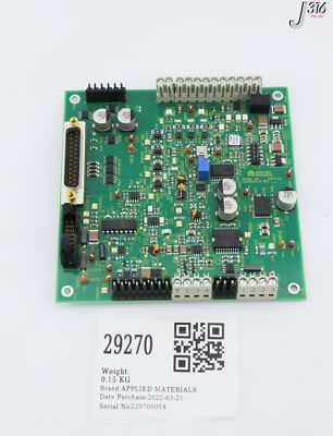 29270 APPLIED MATERIALS PCB ASSY, ORIENT, CONTROL INTERFACE, VARIAN ...