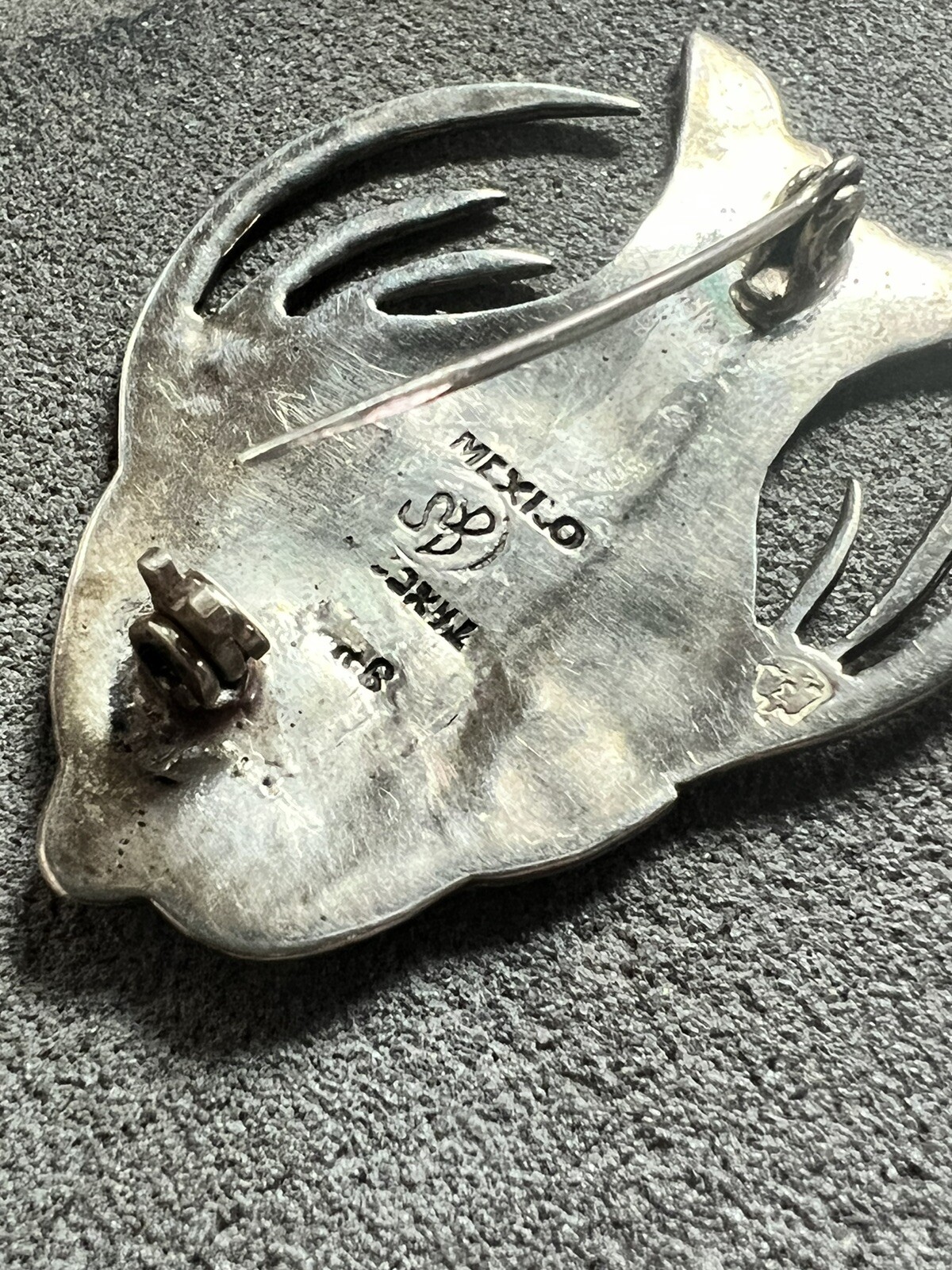 Vtg Mexico TAXCO Sterling Silver Margot Style Enamel Yellow Fish Brooch ...