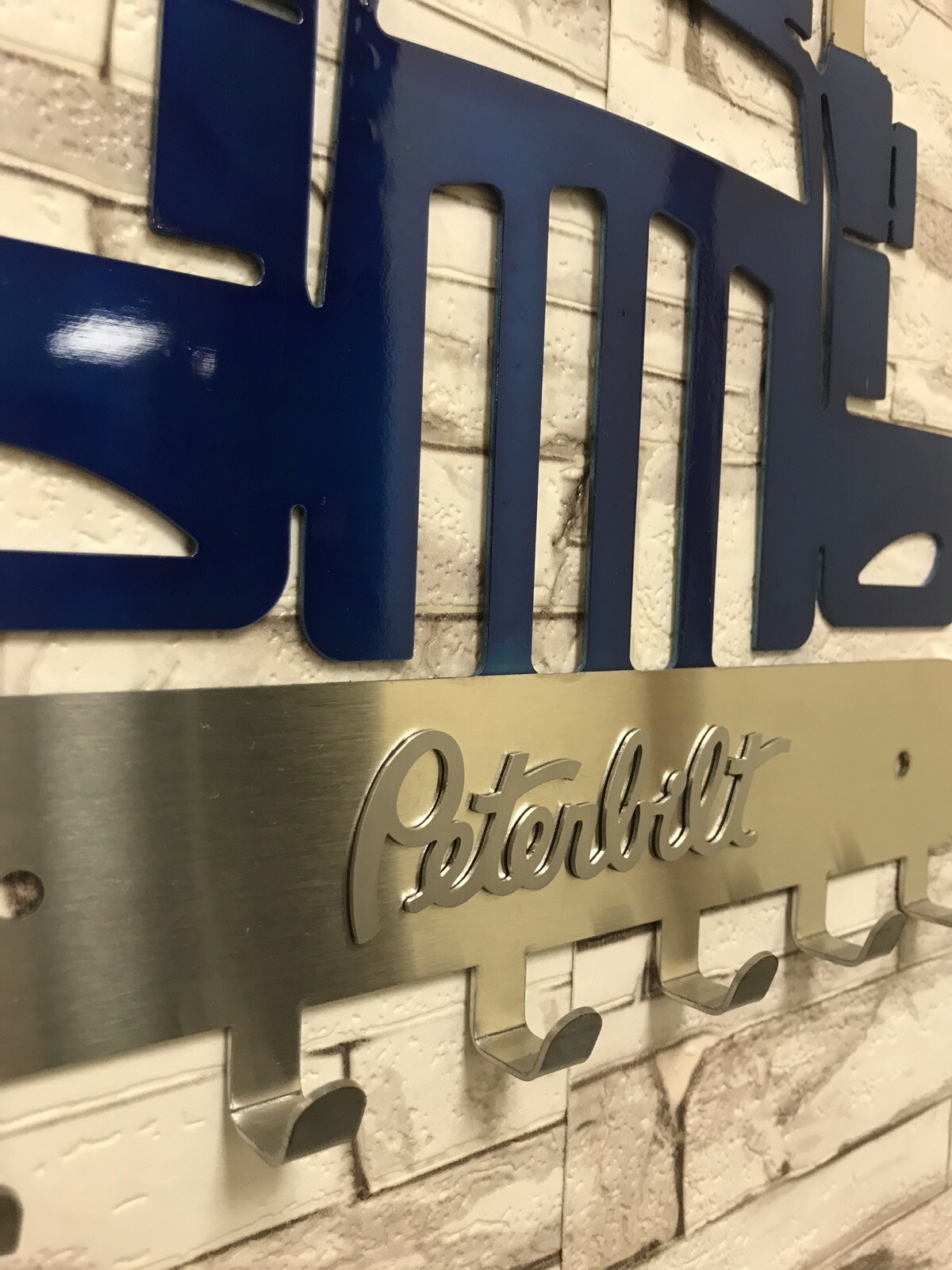 Peterbilt Key Chain Fob holder metal Truck art | eBay