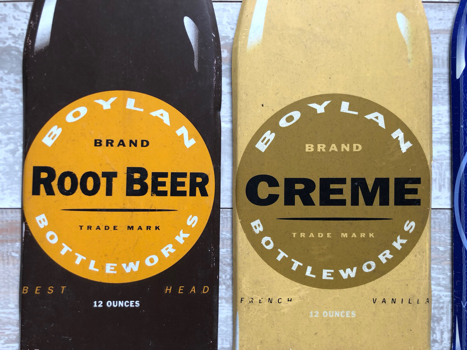 Vintage BOYLAN’S BOTTLEWORKS Tin Metal Signs - ROOT BEER CREME GRAPE ...