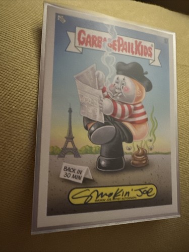 Smokin Joe Autographed 17 Garbage Pail Kid #08/76 | eBay