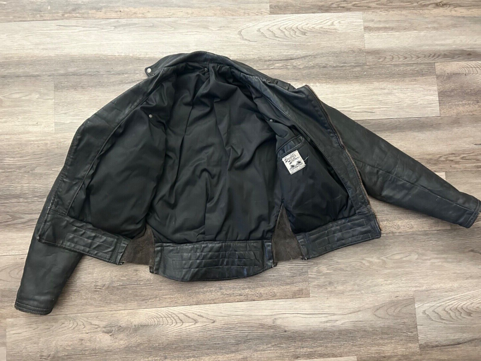 Vintage Langlitz Leathers Portland Motorcycle leather Jacket 42 | eBay