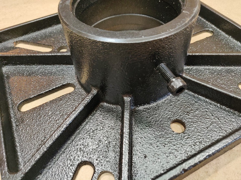 Drill Press Table 11" x 10" x 7/8" Thick plate 3 1/2" bore, 2 3/4" Bore ...