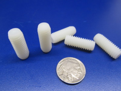 Nylon 66 Plastic Set Screws, Flat Point, 3/8"-16 x 1.0" Length, 50 ...