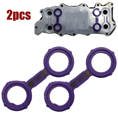 2Pcs Kit Engine Oil Cooler Seal Set For Mercedes For OM642 V6 Models ...
