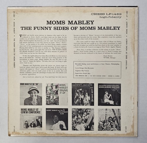 Moms Mabley – The Funny Sides Of Moms Mabley - 1963 - Chess LP 1482 ...