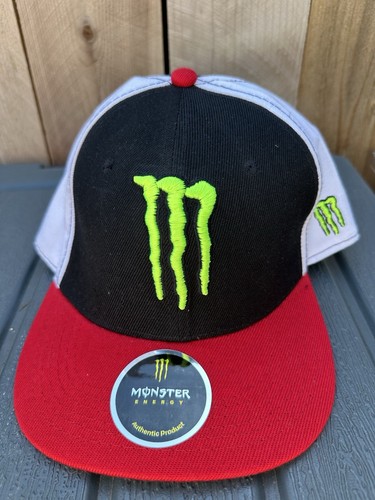 Monster Energy Black Red White Snapback Hat Authentic Brand Merch 100% ...