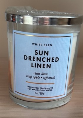 Bath & BodyWorks Sun Drenched Linen Single Wick Candle 8oz. ☀️🛏️🆕 | eBay