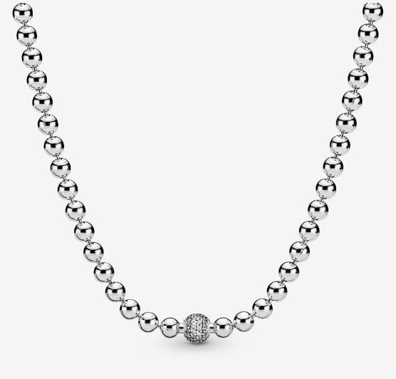 AUTHENTIC PANDORA Pandora Moments O Pendant T-bar Necklace (391157C00 ...