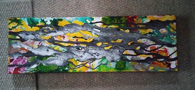 043 Awesome Original Fine Artwork Unsigned Unframed Acrylics Abstract ...
