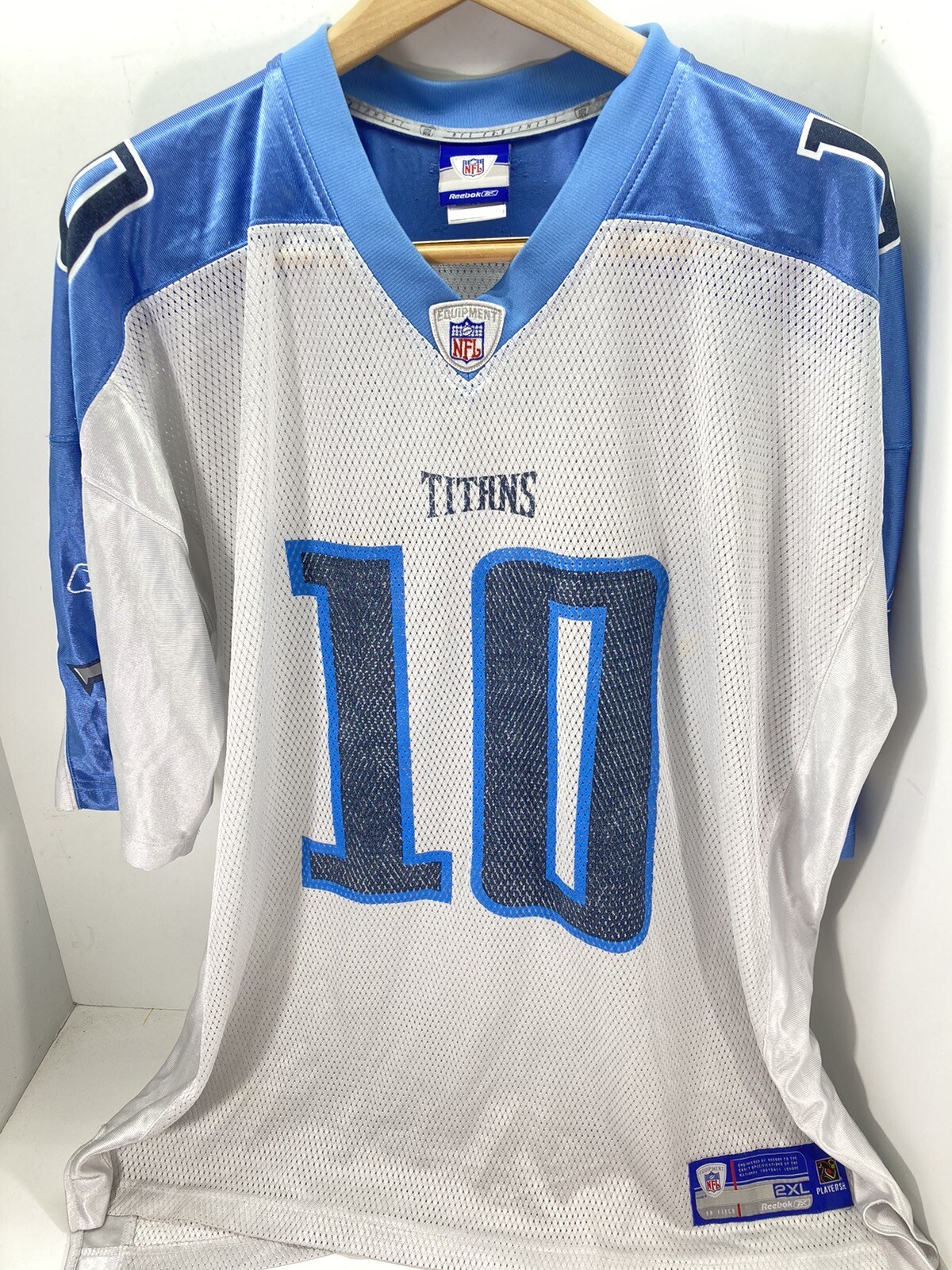 Tennessee Titans Football Jersey Vince Young #10 Men 2XL XXL REEBOK ...
