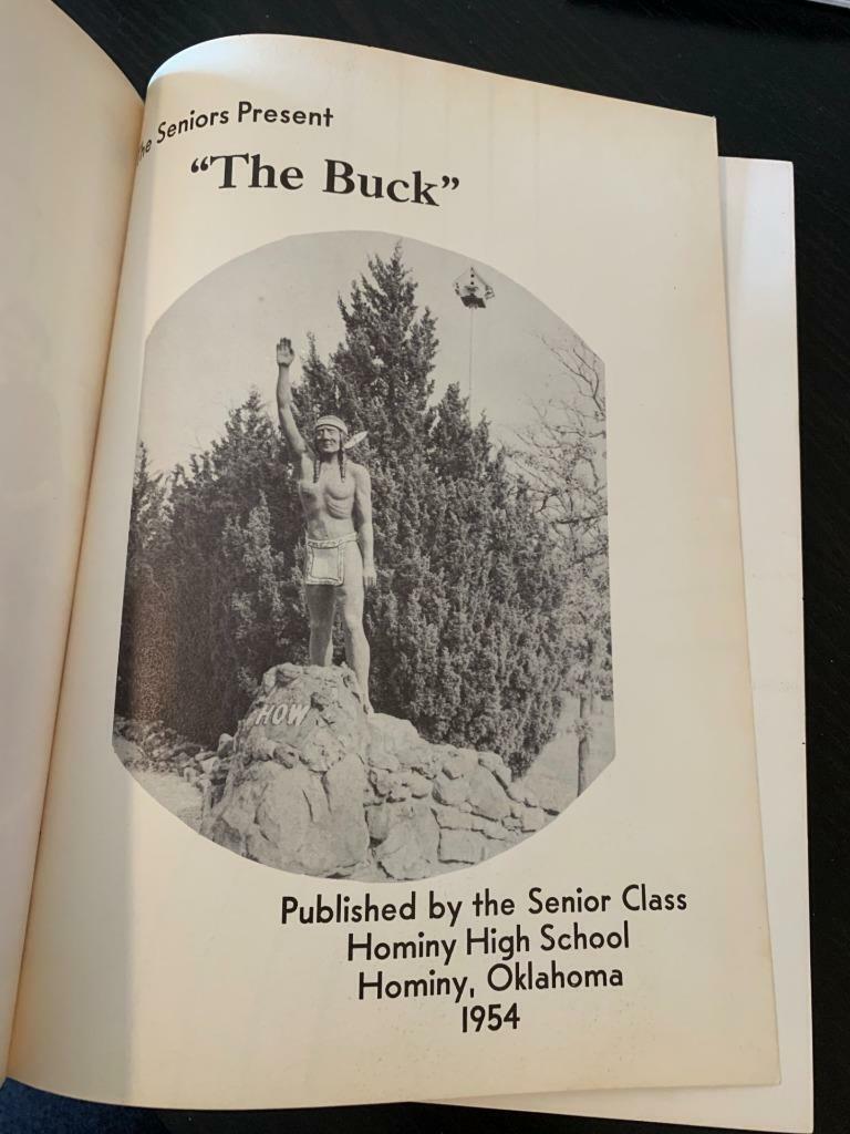 Hominy High School Yearbook 1954 "The Buck" 54 Hominy, Oklahoma OK | eBay
