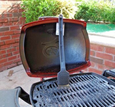 Long BBQ Grill Brush Cleaner Steel Bristle Barbecue Cleaning Tool With ...