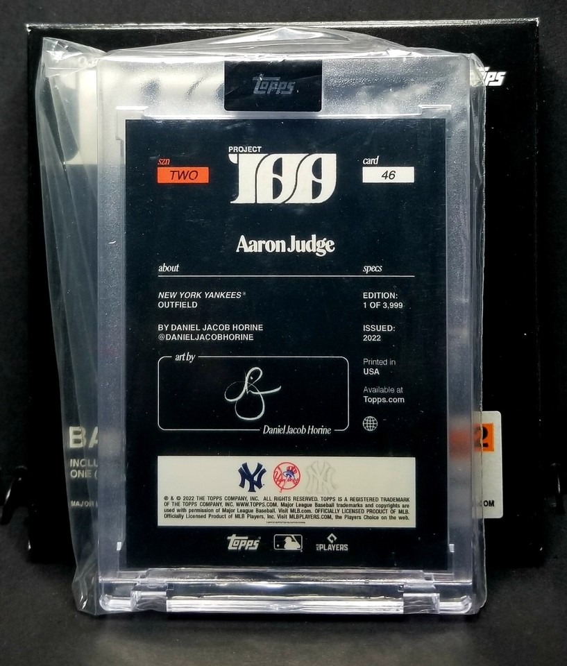 2022 Topps Project 100 Aaron Judge #46 New York Yankees PR 3999 | eBay
