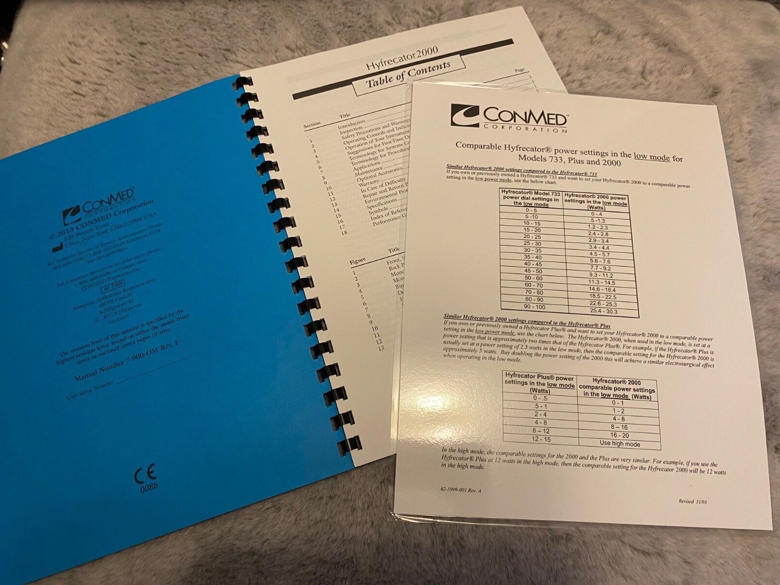 ConMed Hyfrecator 2000 User Manual and instruction guide medical ...