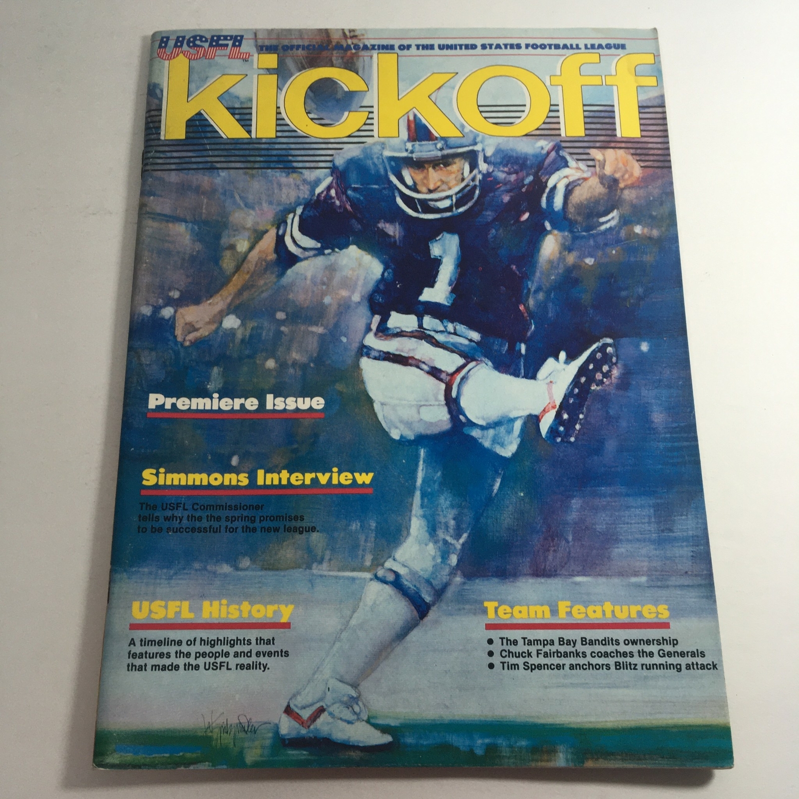 VTG USFL Kickoff Official Magazine 1983 - Tim Spencer / Chet Simmons ...