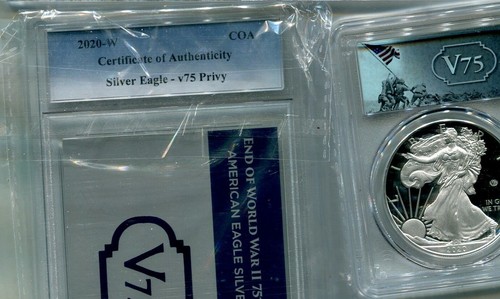 2020 W $1 AMERICAN SILVER EAGLE V75 PRIVY MARK COIN PCGS PR69 FS 2763T ...