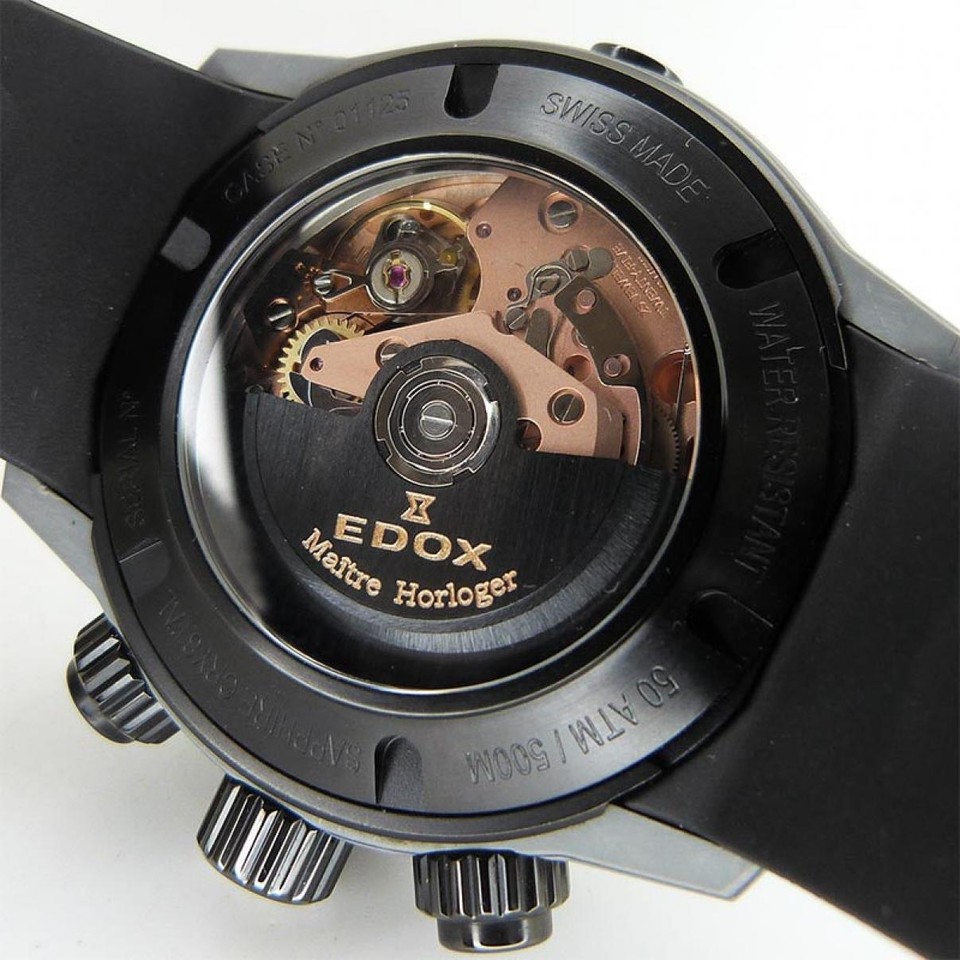 EDOX Watch 01125-CLNGN-BUNN Chrono Offshore 1 Carbon Chronograph ...