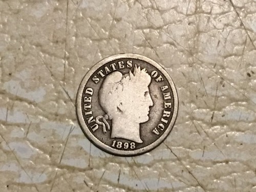 RARE BARBER TEN 10 CENT SILVER 1898 P COIN | eBay